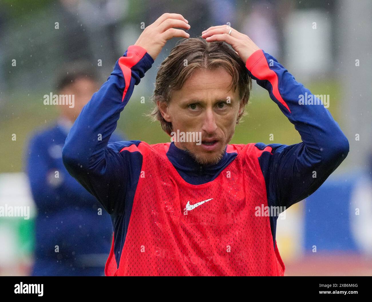 Neuruppin, Germany. 10th June, 2024. Croatia's Luka Modric trains at ...