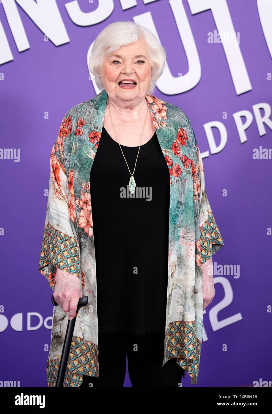 June Squibb poses at the premiere of the film "Inside Out 2" at the El ...