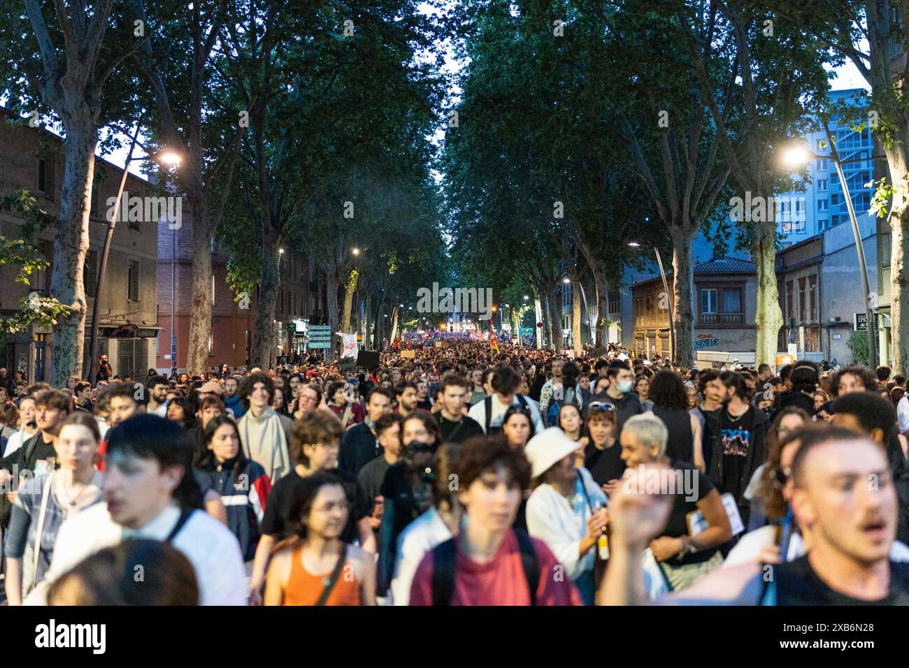 Toulouse, France. 10th June, 2024. Activists and demonstrators take ...