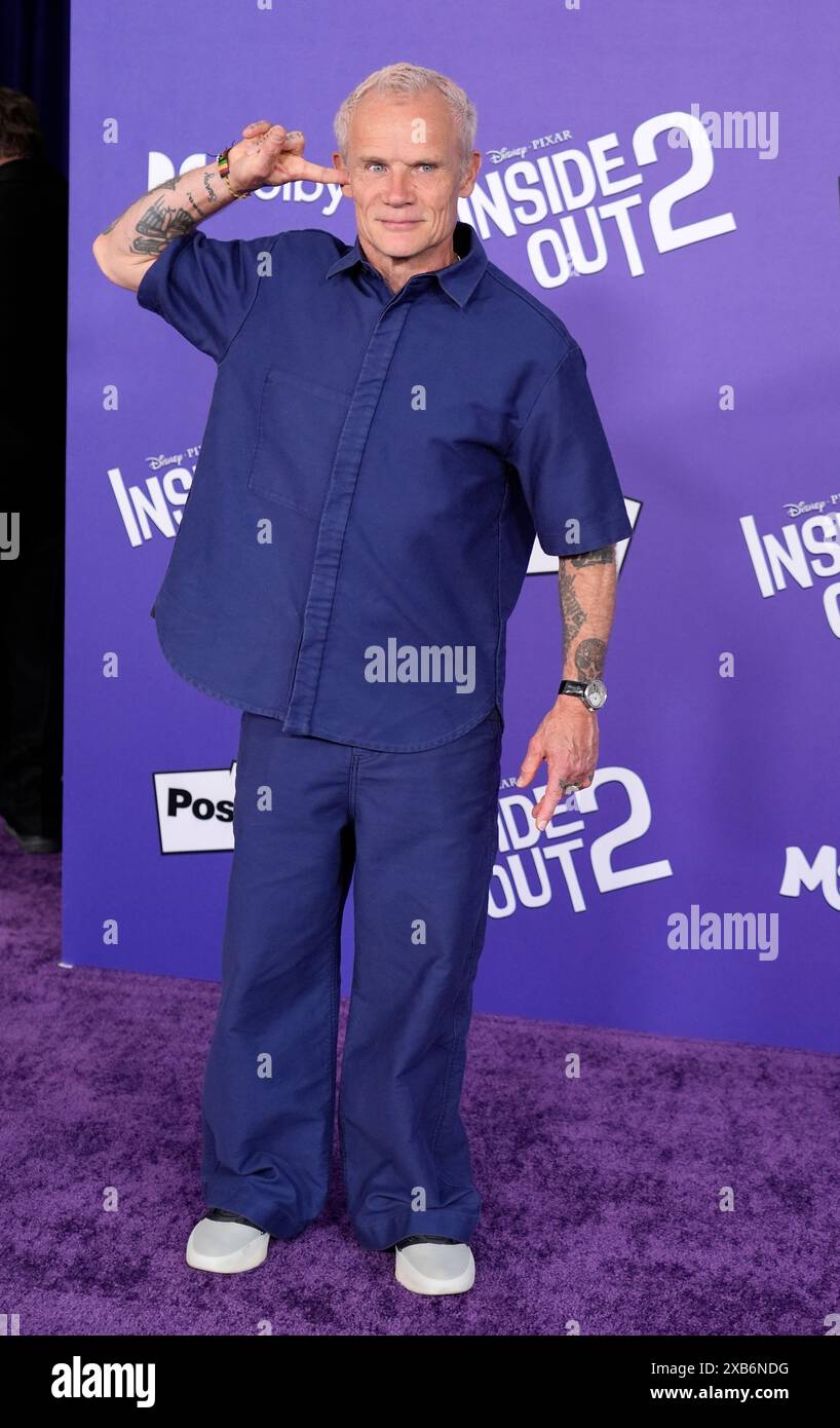 Flea poses at the premiere of the film "Inside Out 2" at the El Capitan ...