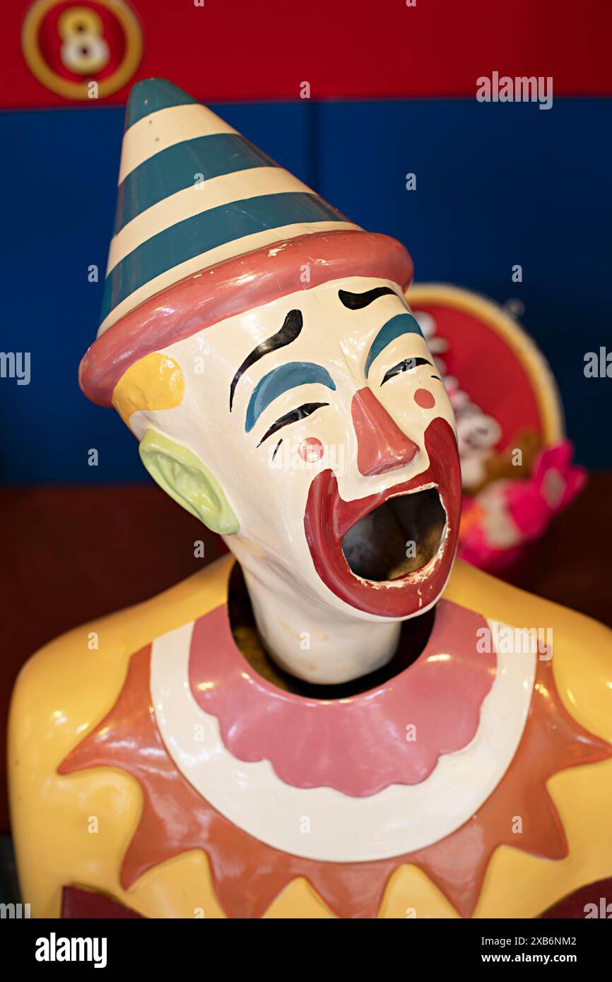 Vintage clown game, Luna Park, Sydney Stock Photo - Alamy