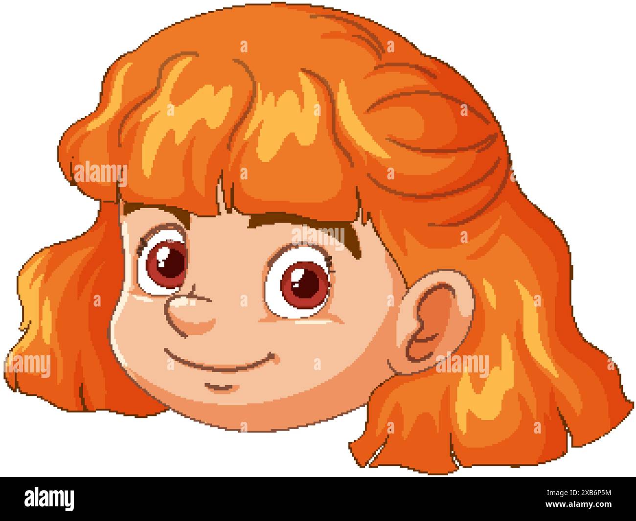 Vector illustration of a smiling red-haired child Stock Vector Image ...