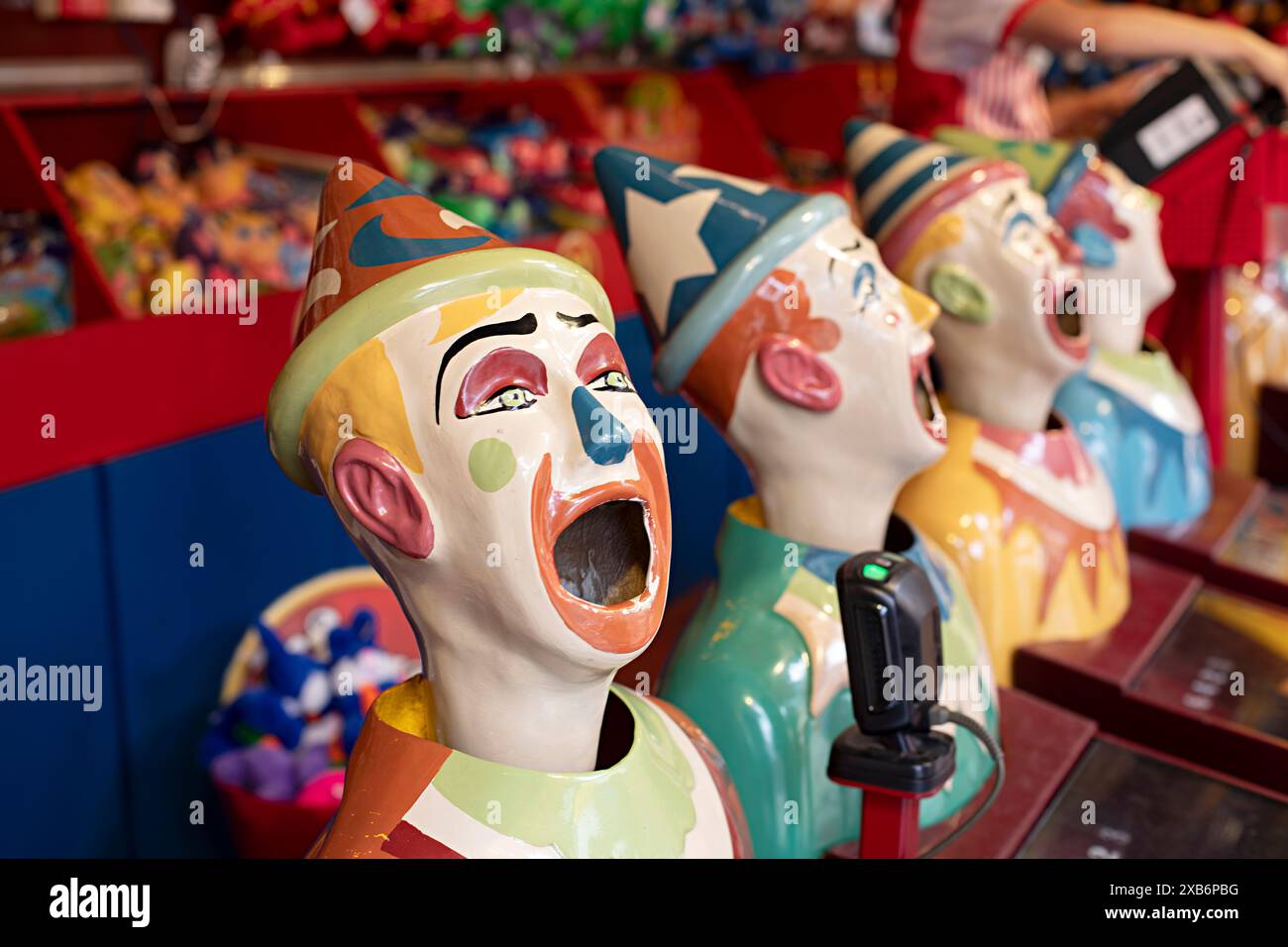 Vintage clown game, Luna Park, Sydney Stock Photo - Alamy