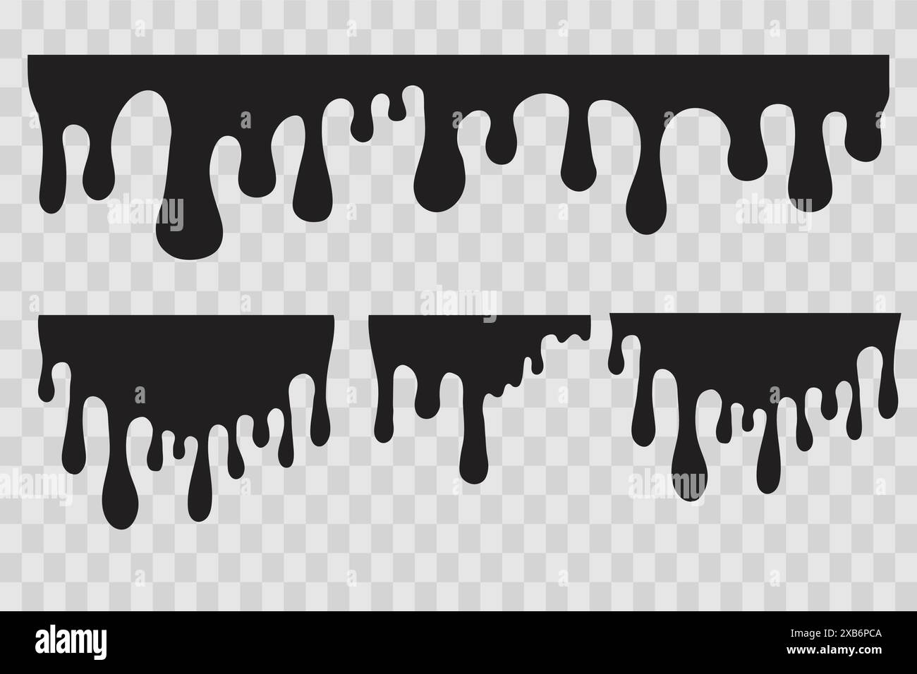 Dripping Paint molten splash, liquid flow abstract shape stain isolated ...