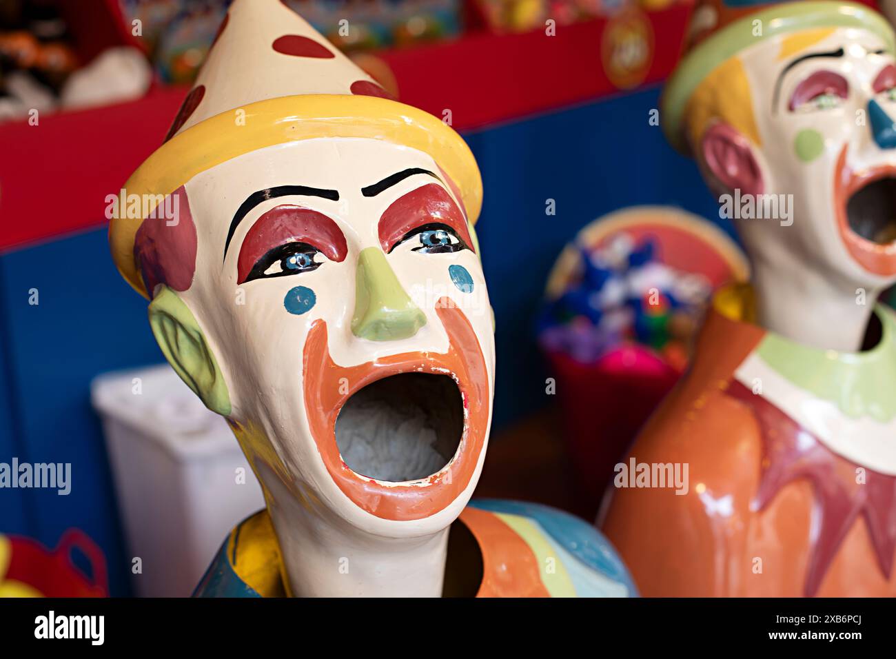 Vintage clown game, Luna Park, Sydney Stock Photo - Alamy