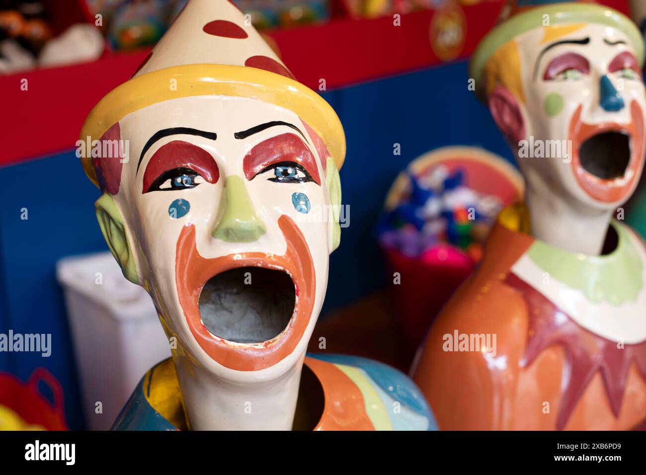 Vintage clown game, Luna Park, Sydney Stock Photo - Alamy