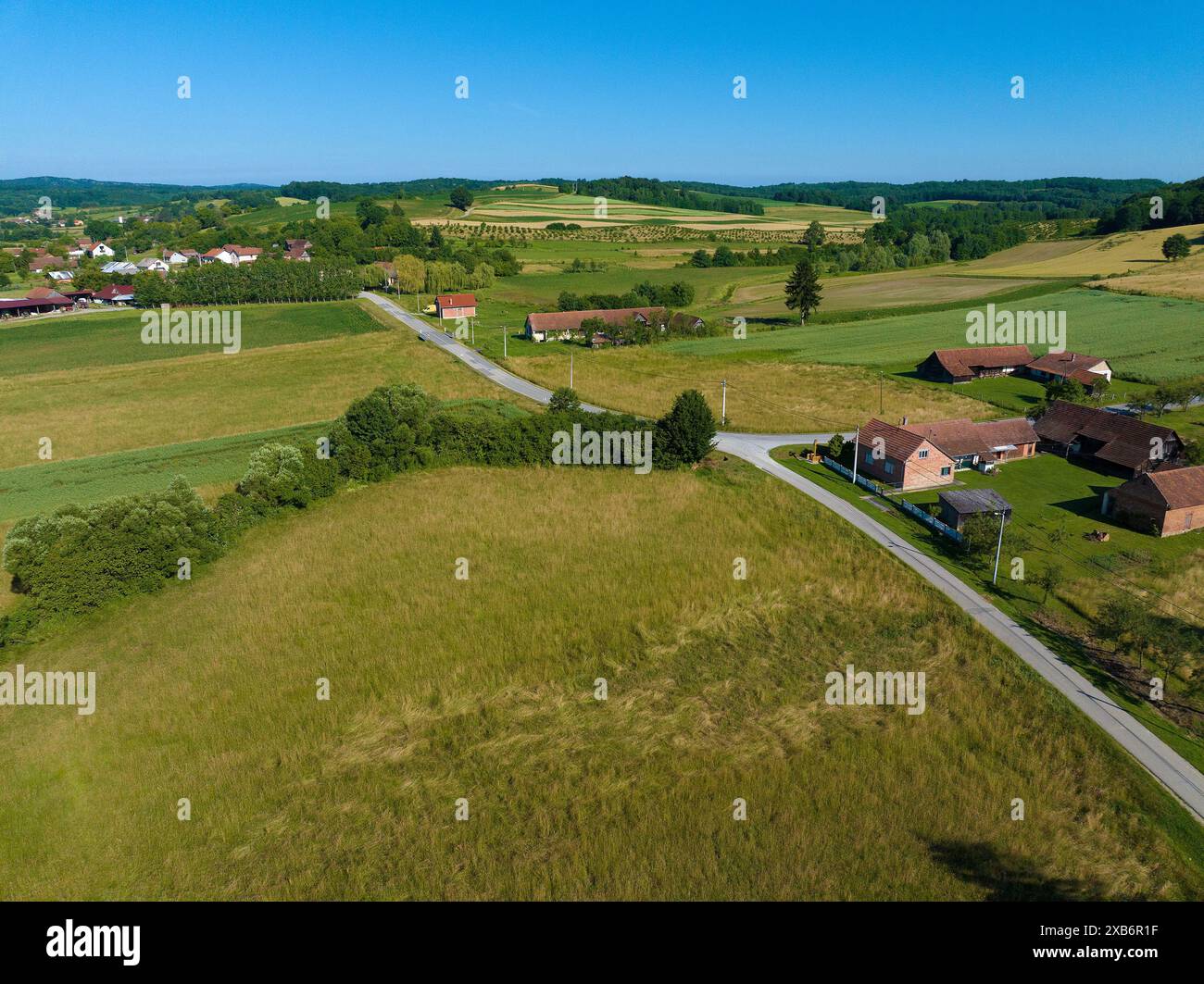 A village in rural Slavonia region, Croatia Stock Photo - Alamy