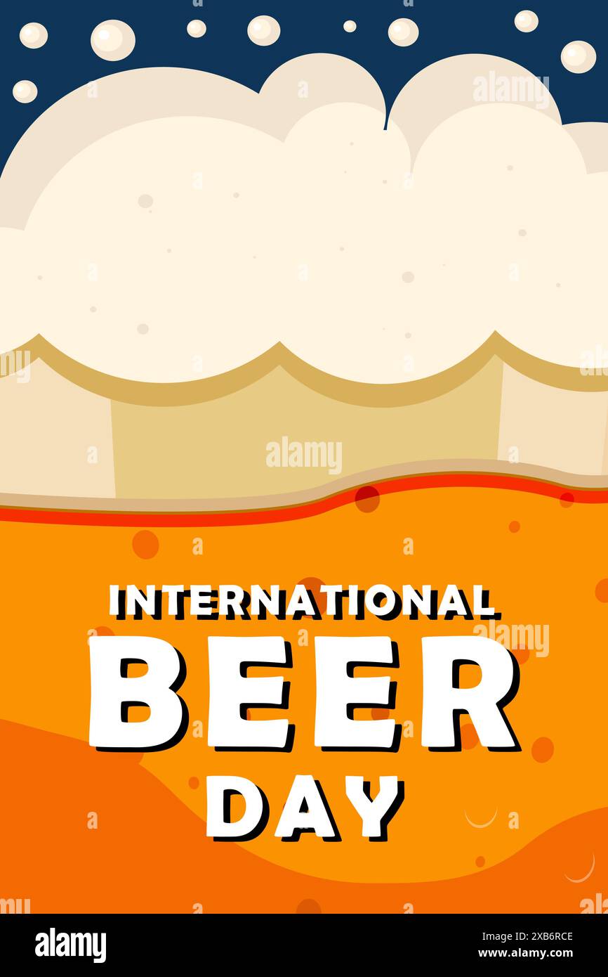 international beer day vertical banner illustration Stock Vector Image ...