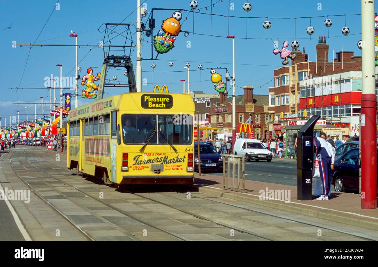 Tram at Blackpool Stock Photo - Alamy