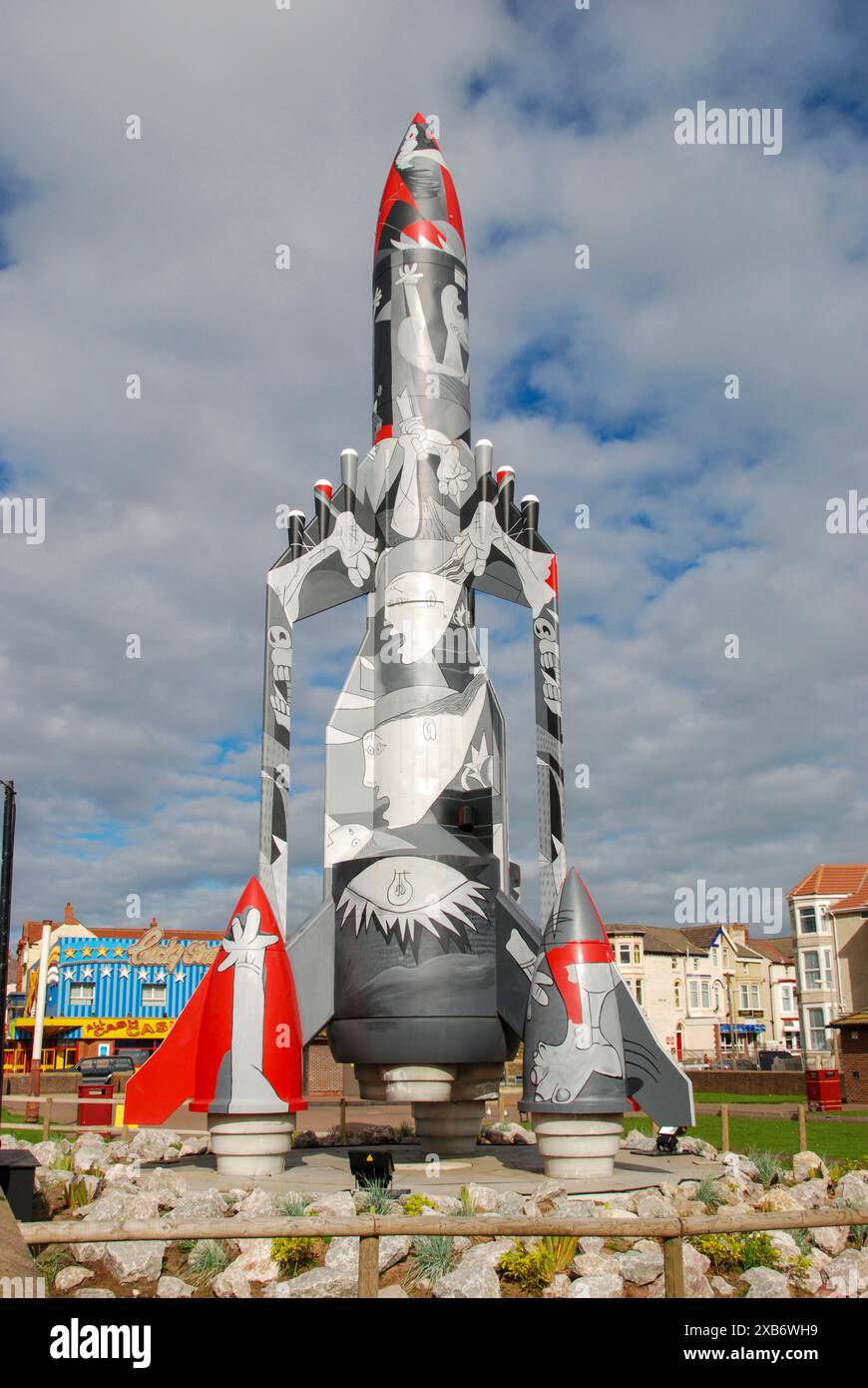 Thunderbird 3 artwork rocket sculpture Stock Photo - Alamy