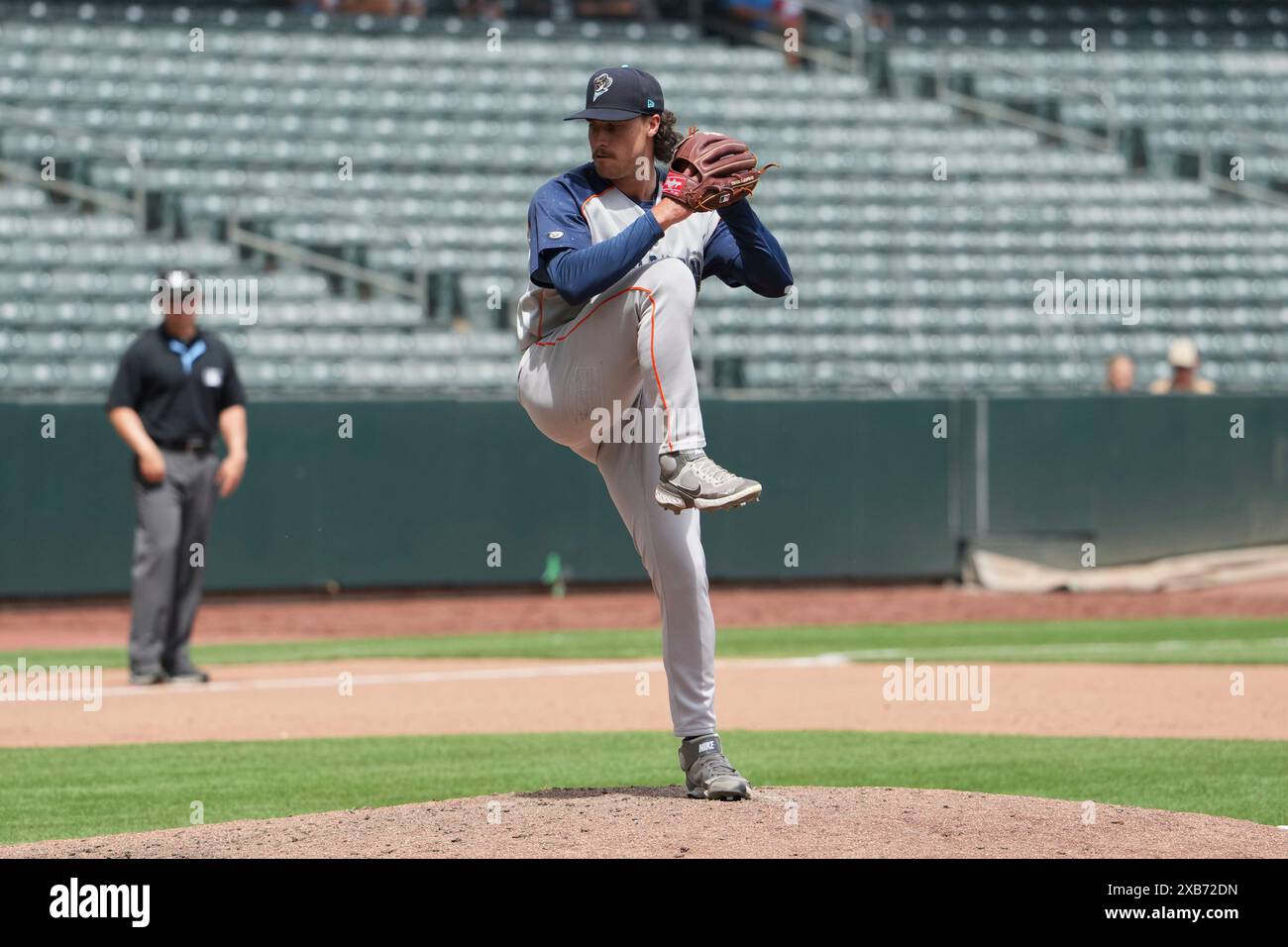 May 26 2024: Sugar Land pitcher Bryan King (29) throws a pitch during the Sugar Land and Salt ...