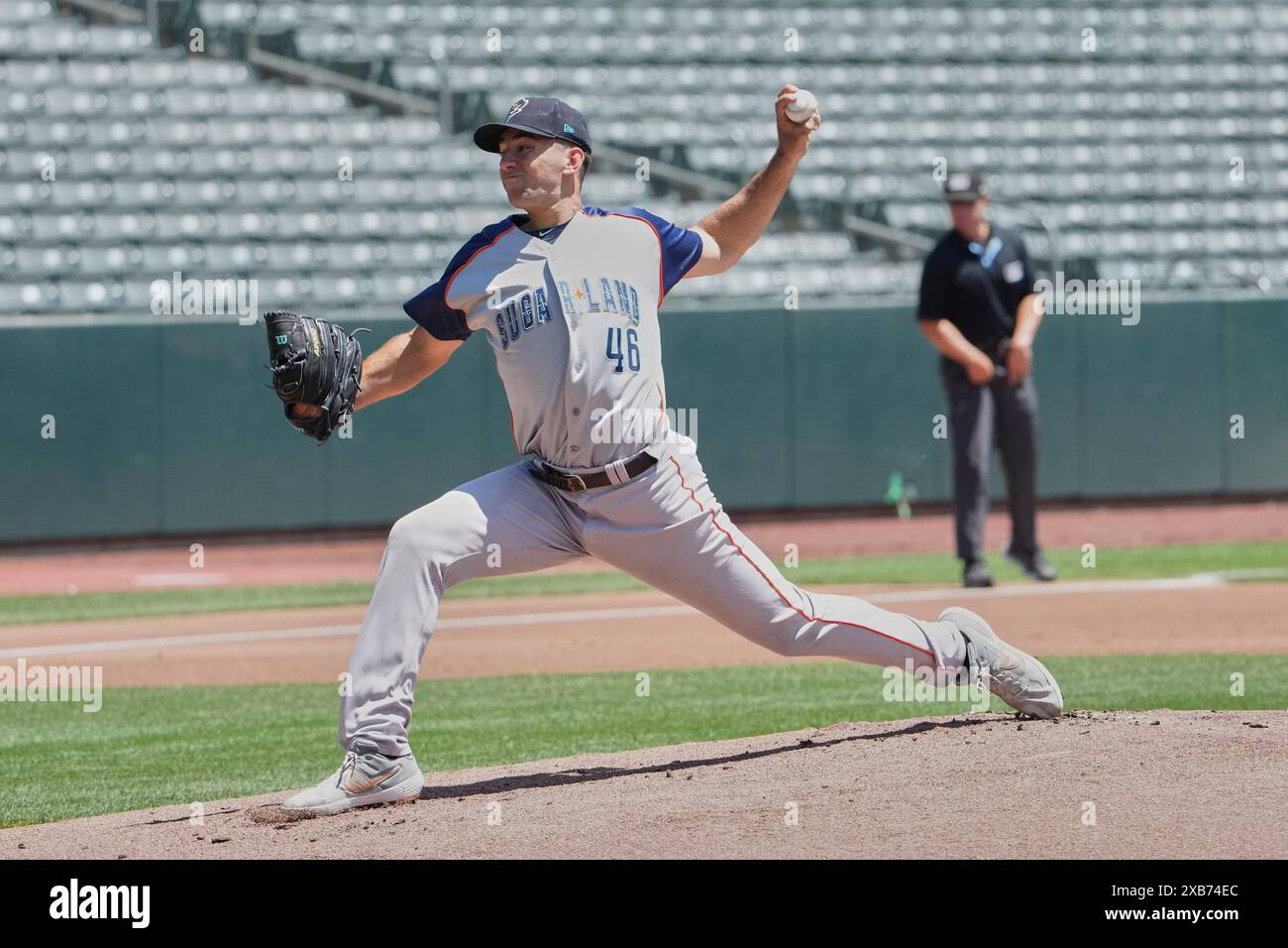 May 26 2024: Sugar Land pitcher Colton Gordon (46) throws a pitch ...