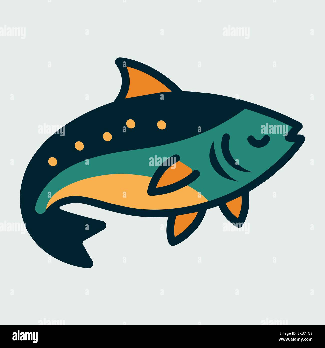 Cartoon illustration brook trout hi-res stock photography and images ...
