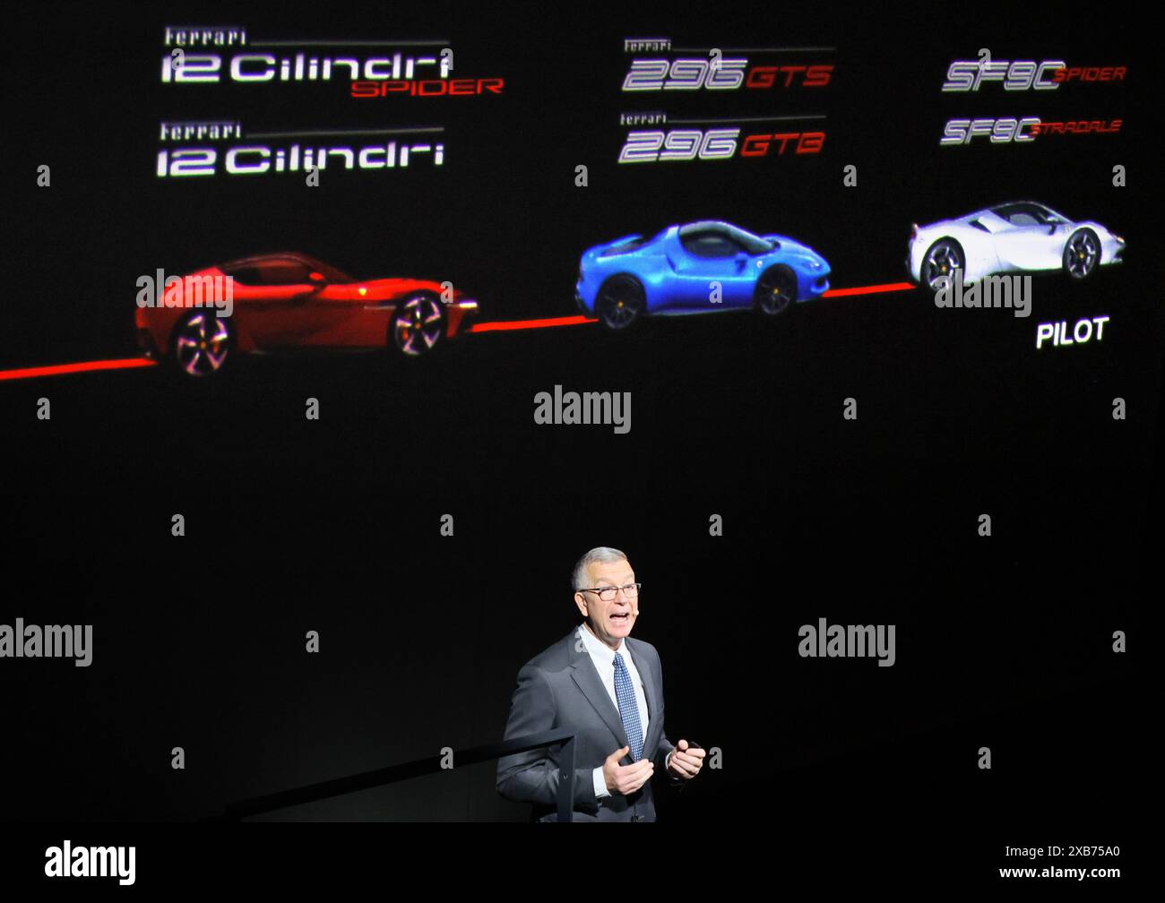 Tokyo, Japan. 11th June, 2024. Italian sports car maker Ferrari product ...