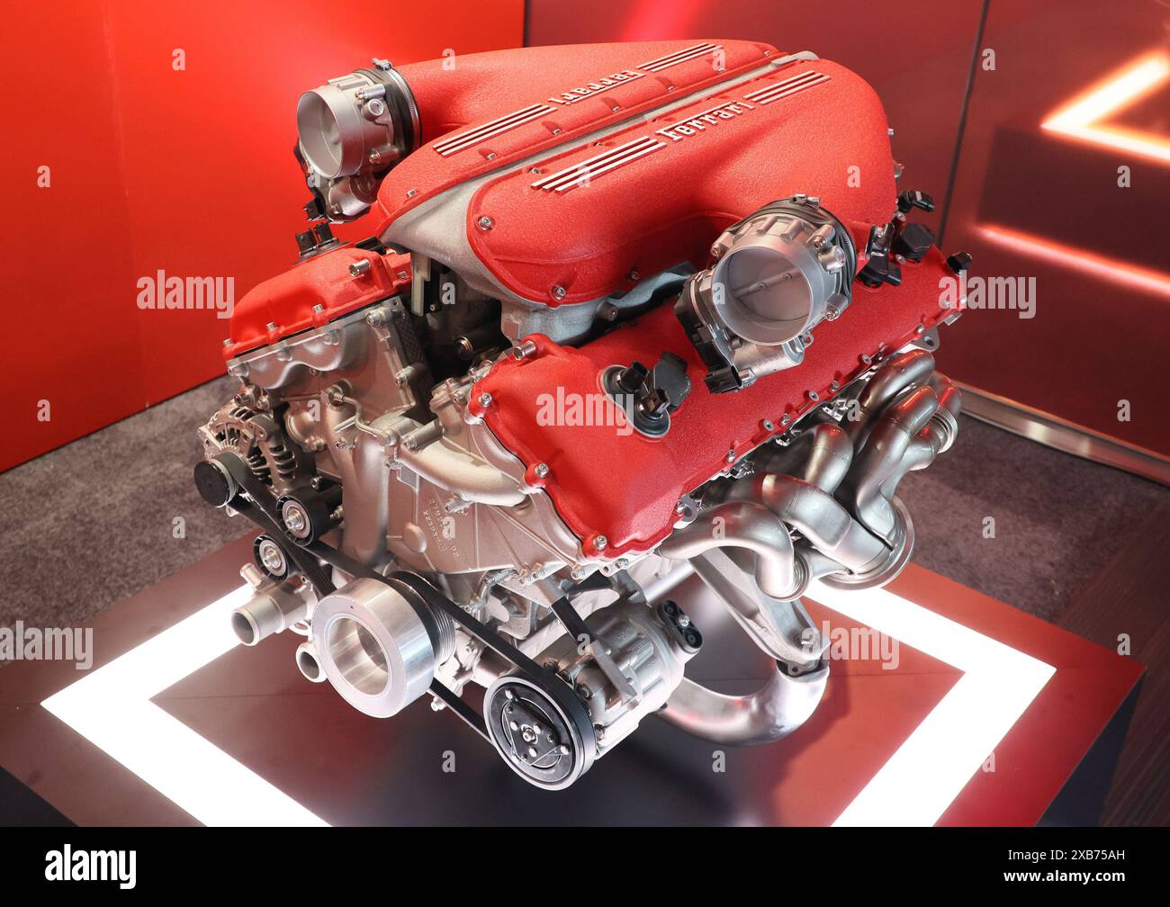 June 11, 2024, Tokyo, Japan - Italian sports car maker Ferrari displays ...