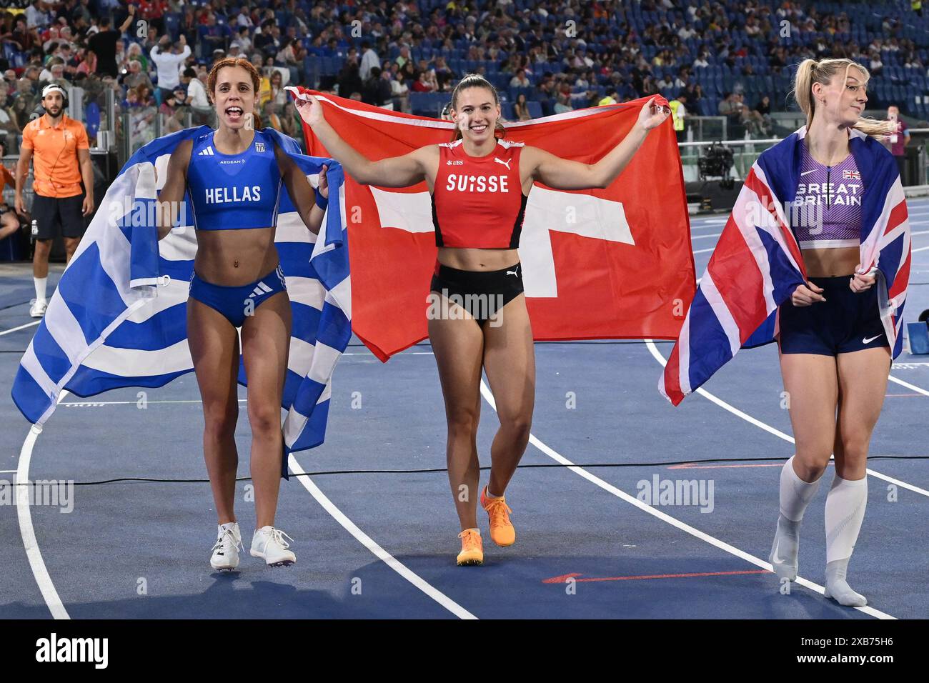 Rome, Italy. 10th June, 2024. Aikaterini STEFANIDI, Angelica MOSER and ...