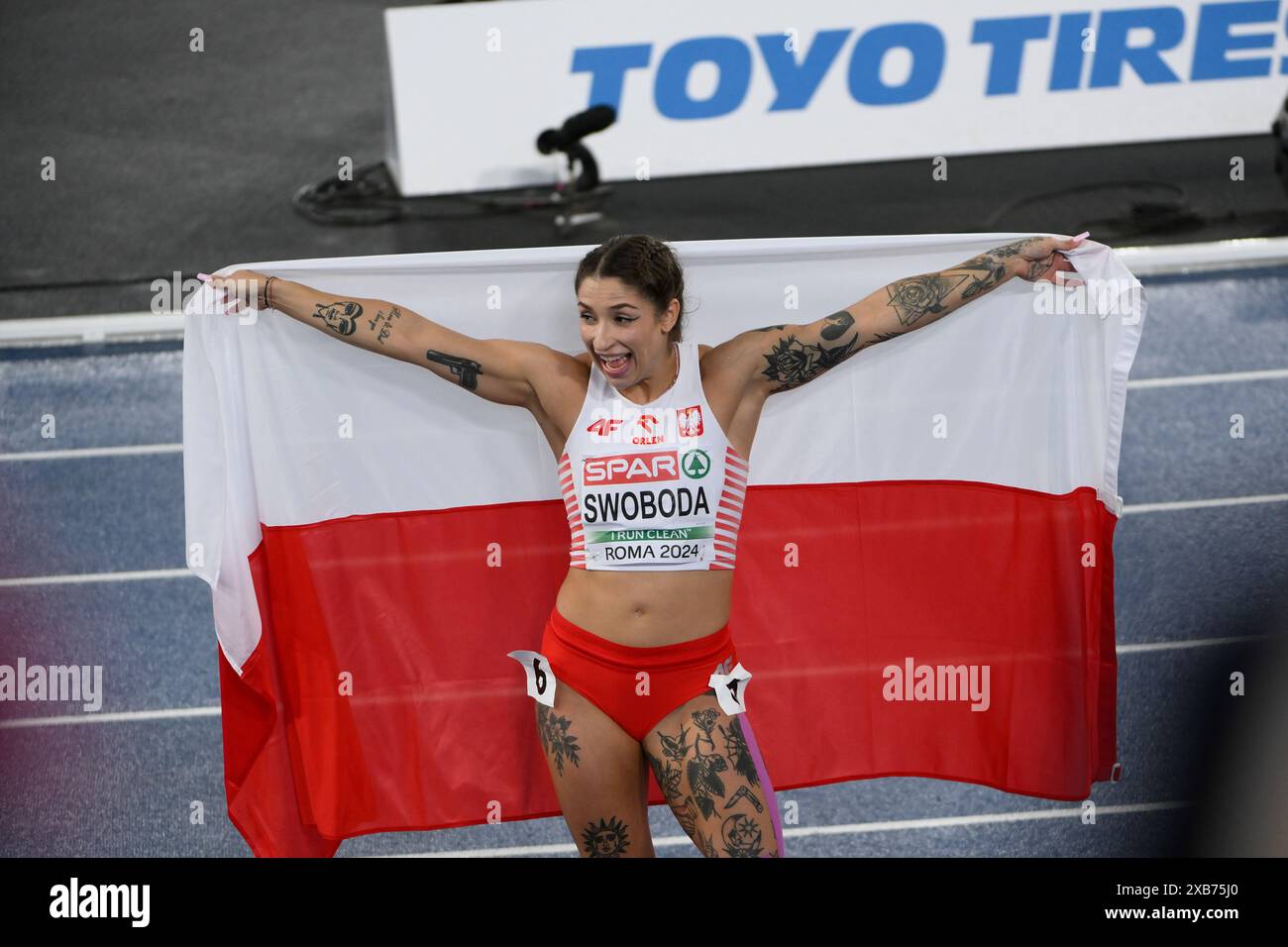 Rome, Italy. 09th June, 2024. Swoboda Ewa women's 100m final during the ...