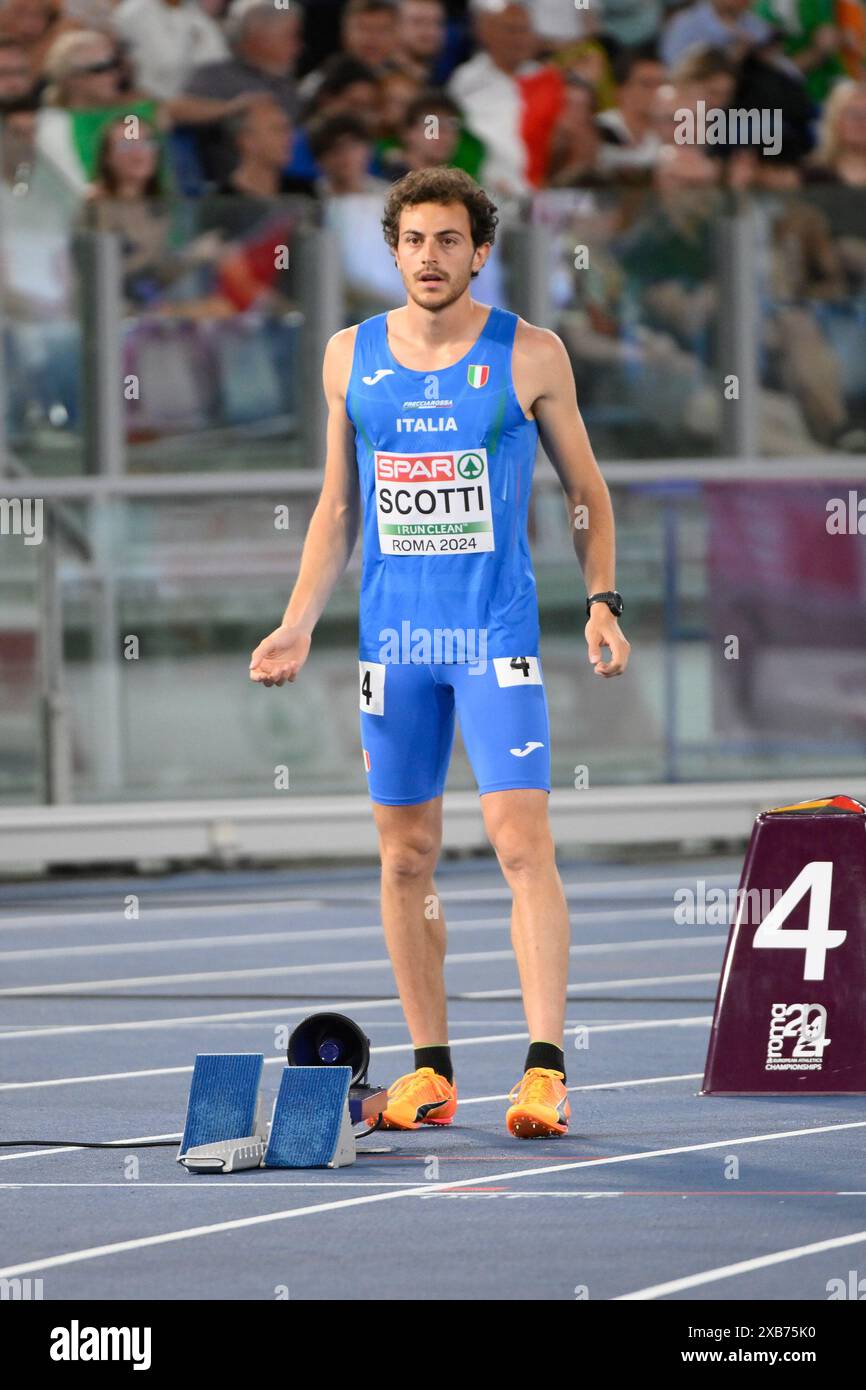 Rome, Italy. 09th June, 2024. Edoardo Scotti men's 400m qualifications ...