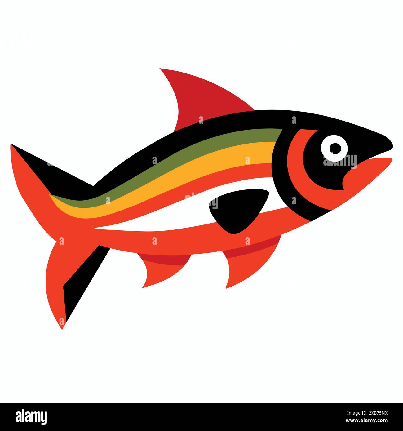 Cartoon illustration brook trout hi-res stock photography and images ...