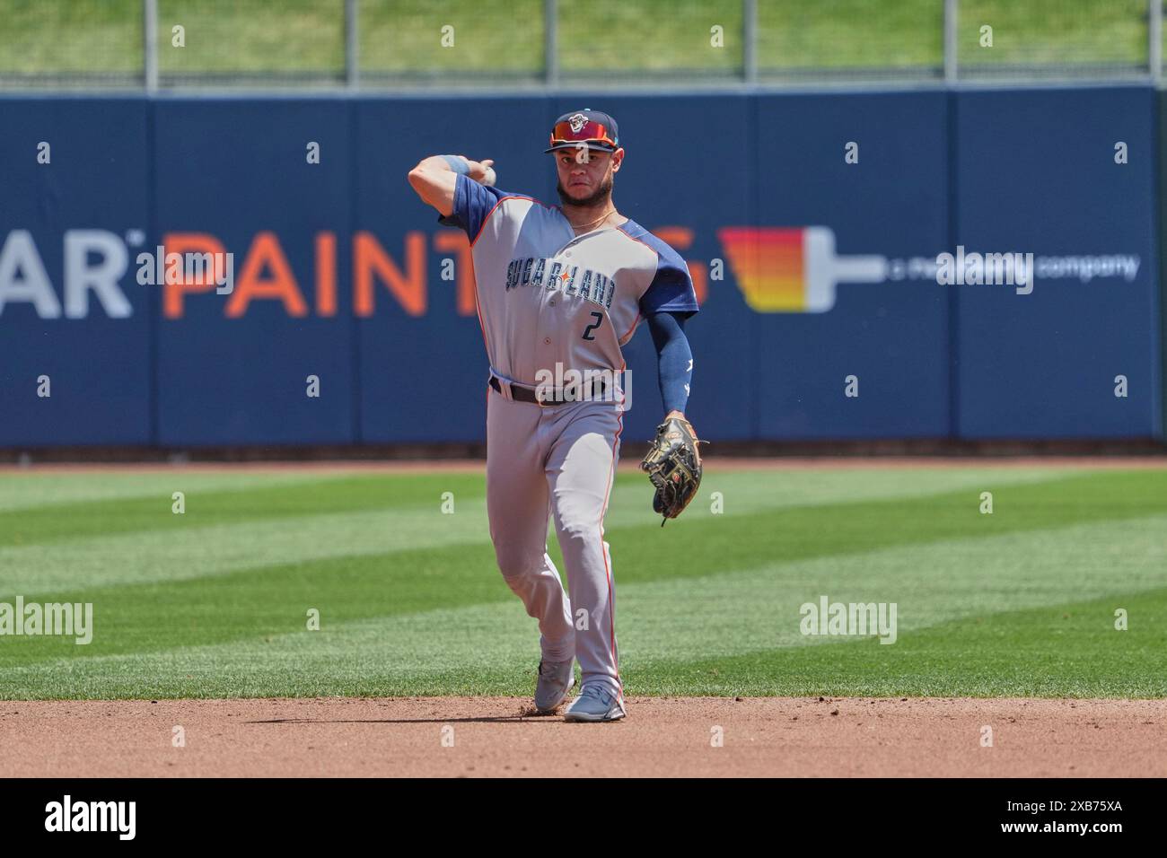 Salt Lake City UT, USA. 26th May, 2024. Sugar Land shortstop Jesus ...