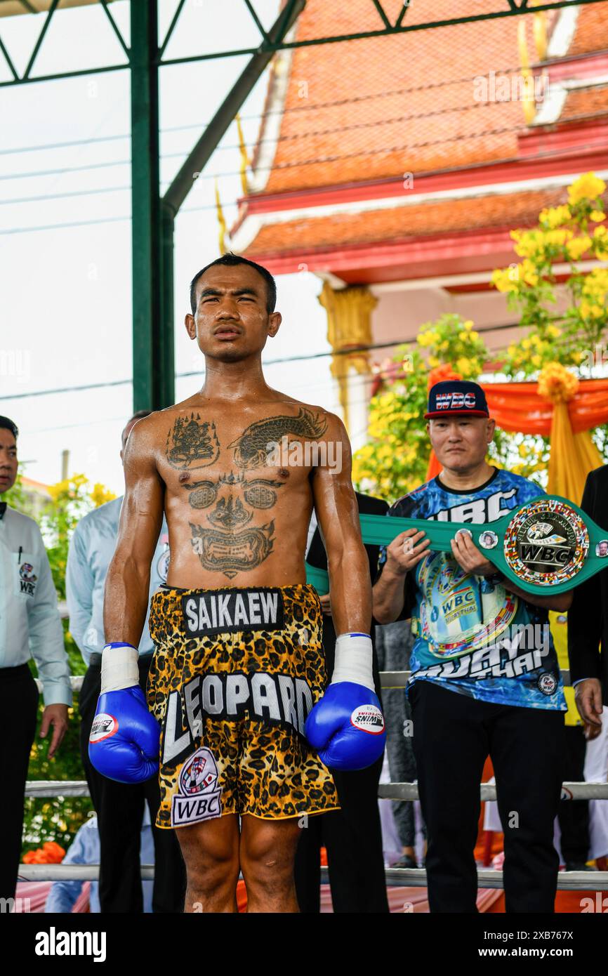 Bangkok, Thailand. 10th June, 2024. Wira Mikham stands for the national ...