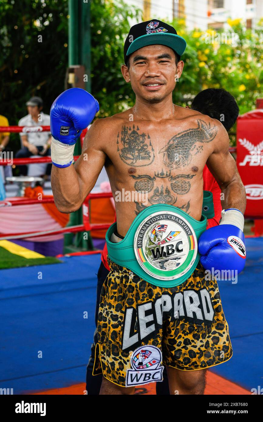 Bangkok, Thailand. 10th June, 2024. Wira Mikham celebrates after ...