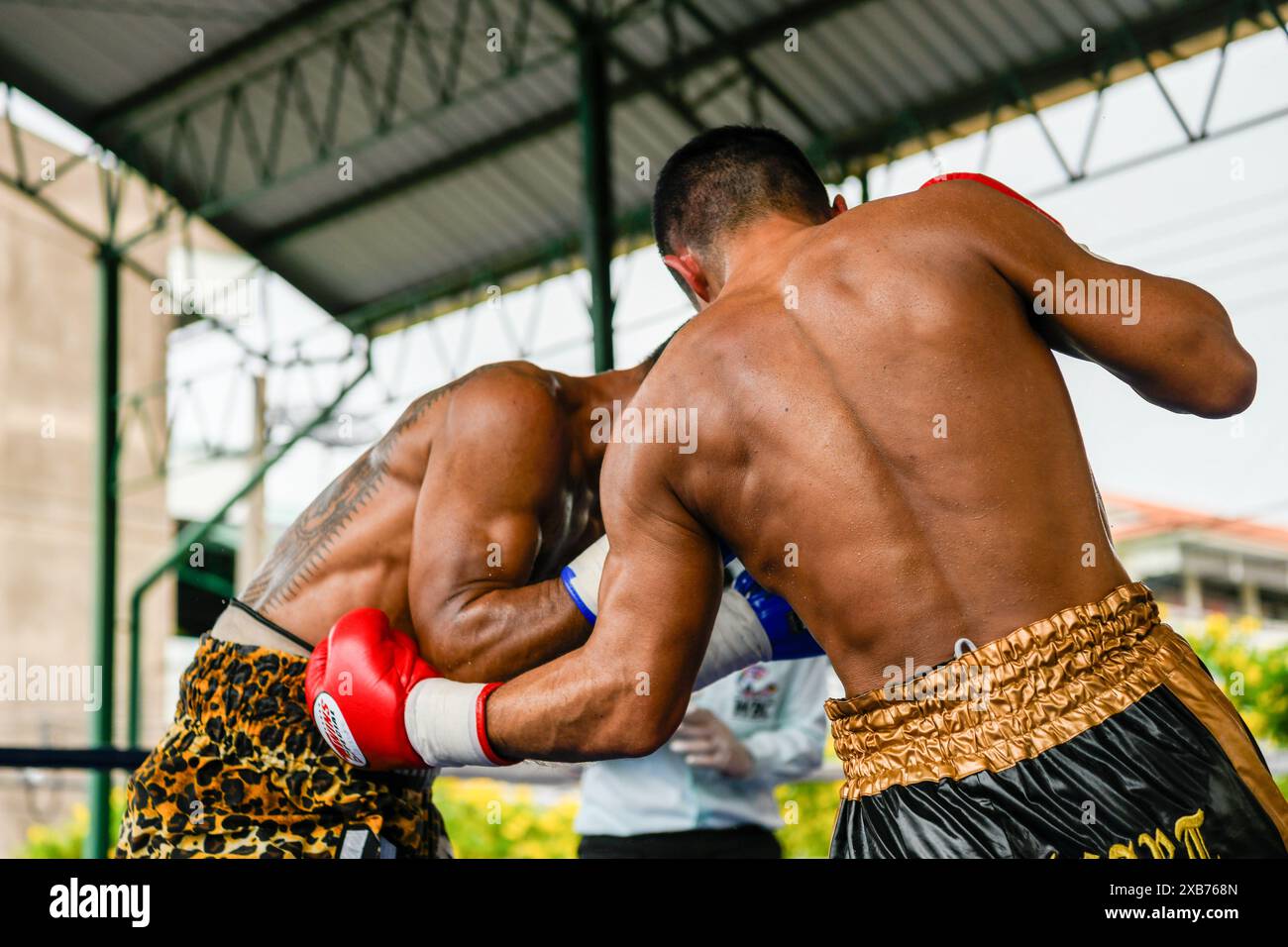 Bangkok, Thailand. 10th June, 2024. Daisuke Sugita (R) and Wira Mikham (L) in action during a ...