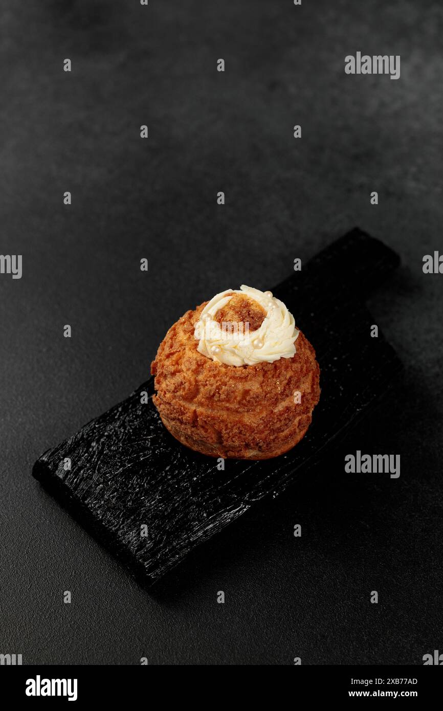 Classic Shu cake (choux). Custard dough based on butter and milk ...