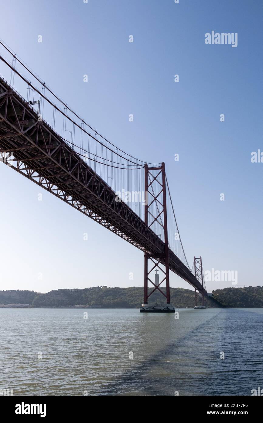 The 25 April Bridge (in Portuguese Ponte 25 de Abril), a suspension ...
