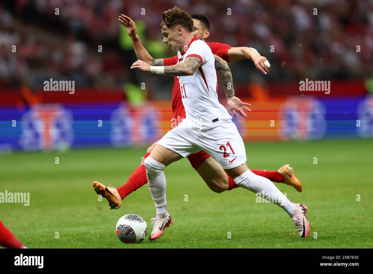 Nicola Zalewski of Poland during the International Friendly football ...