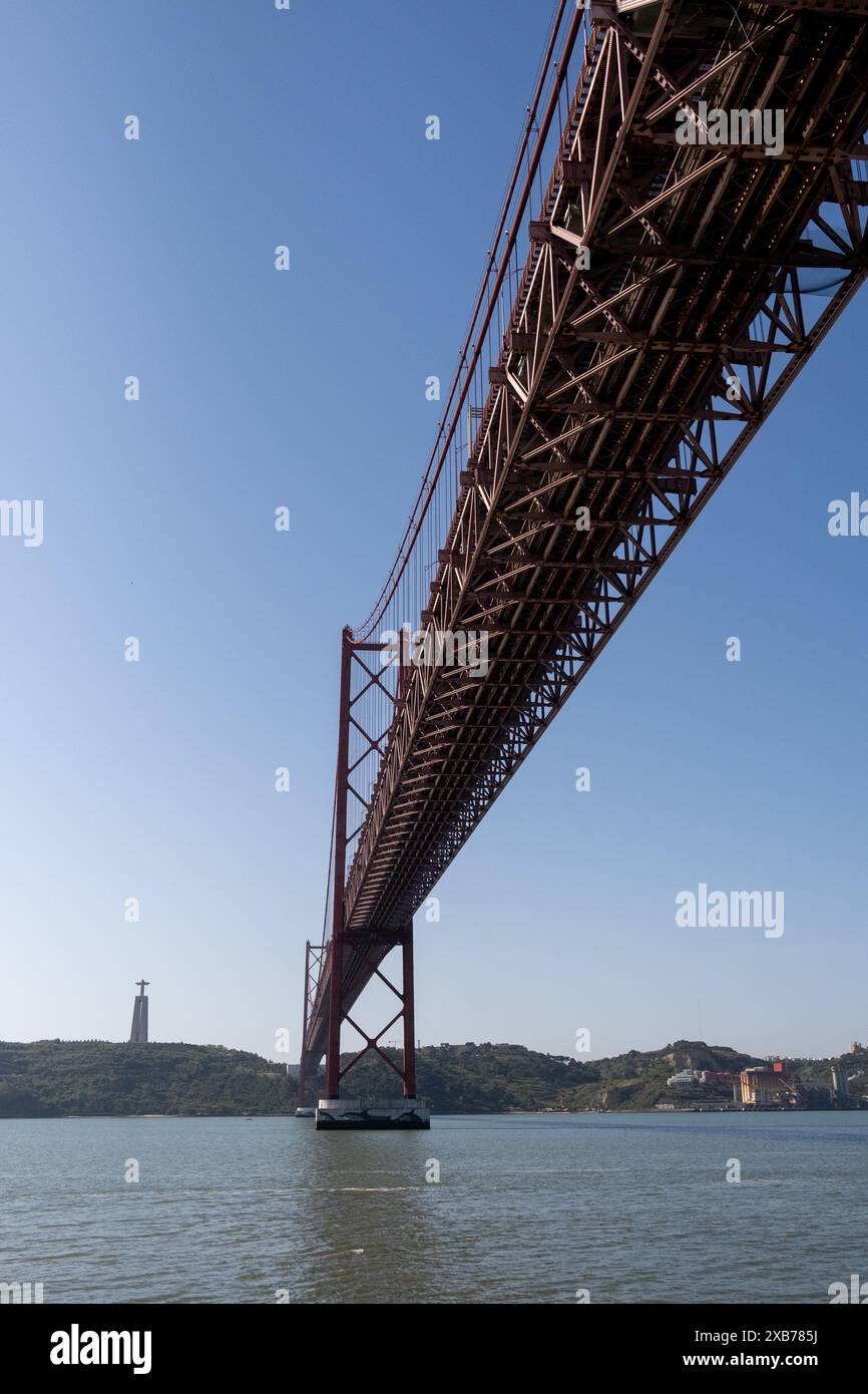 The 25 April Bridge (in Portuguese Ponte 25 de Abril), a suspension ...
