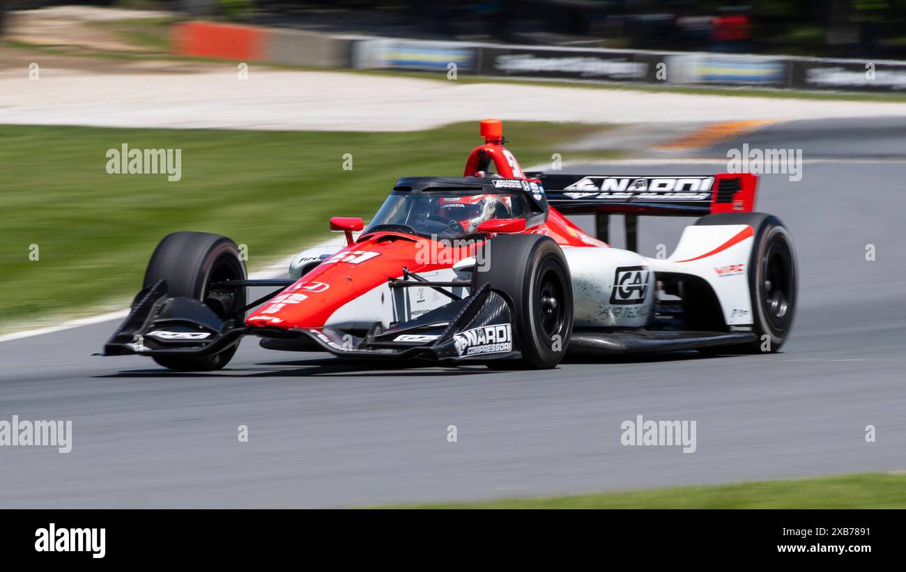 June 09, 2024: IndyCar #51 Luca Ghiotto drives his Dale Coyne Racing ...