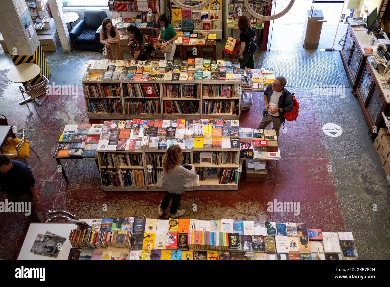 The large Ler Devagar bookshop offering a wide range of books at ...
