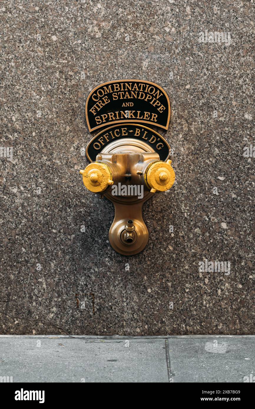 Combination fire standpipe and sprinkler system on an office building ...