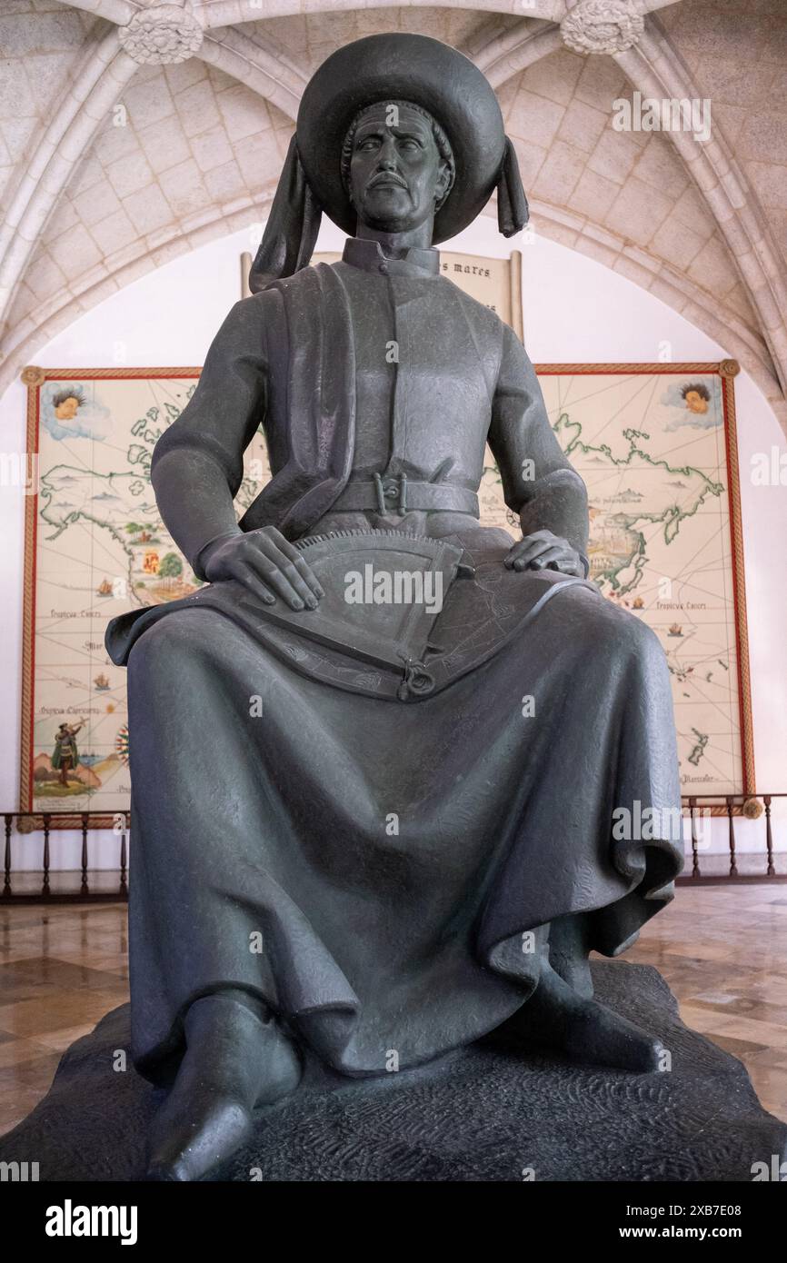 Statue of Vasco da Gama at the Naval Museum in Lisbon, capital of ...