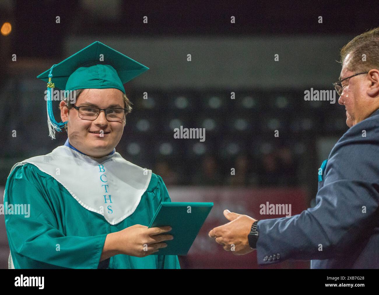 Trenton, United States. 10th June, 2024. Graduates receive their ...