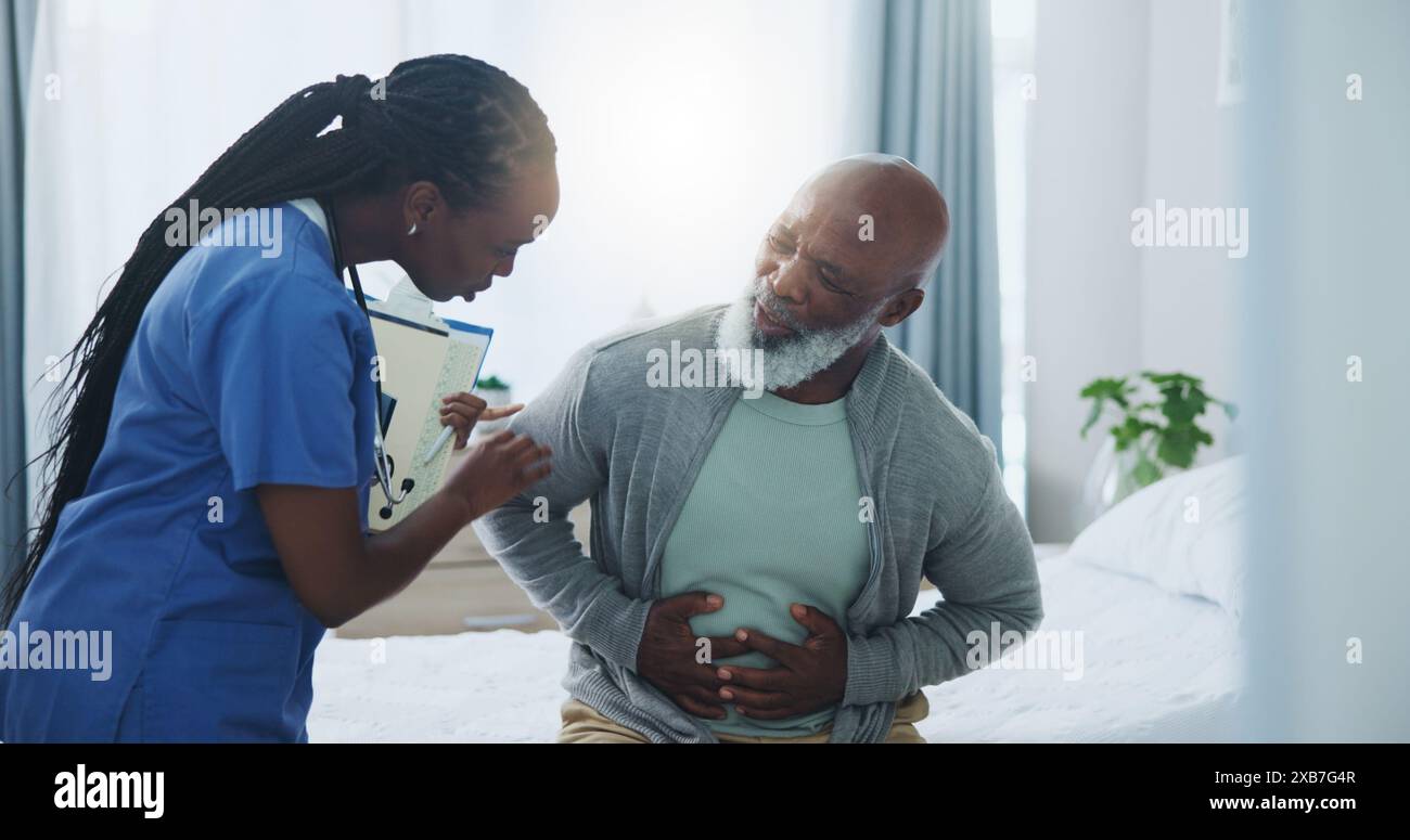 Senior man stomach pain doctor hi-res stock photography and images - Alamy