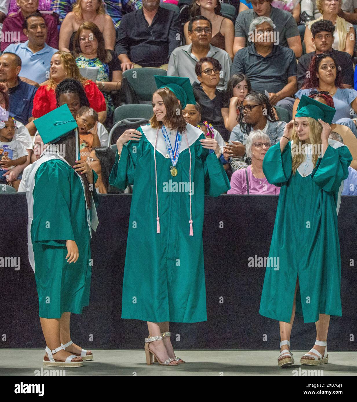 Trenton, United States. 10th June, 2024. Graduates receive their ...