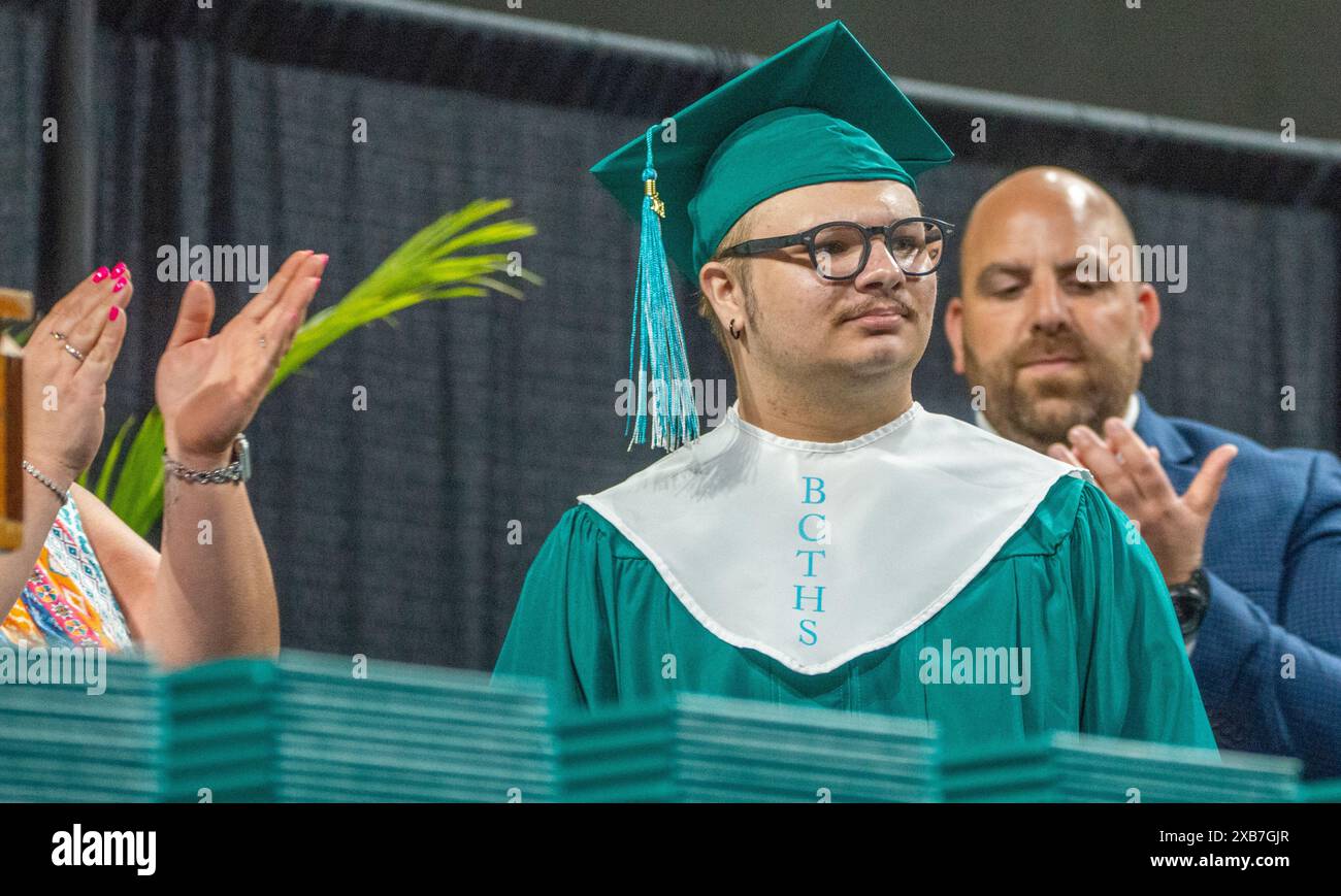 Graduates walk to their seats during The Bucks County Technical High ...