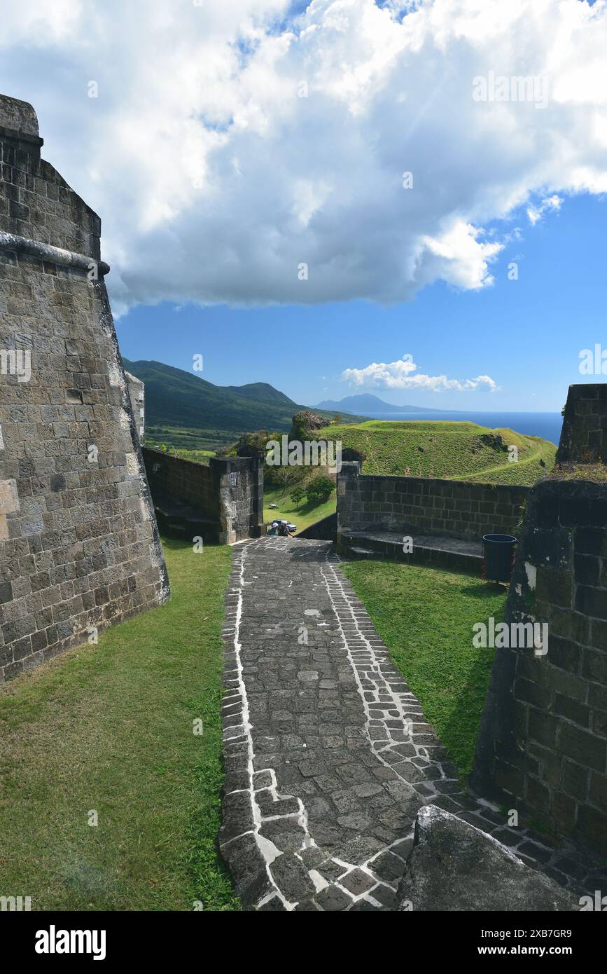 Brimstone Hill Fortress, St Kitts - 31st January 2024:The gate in the ...
