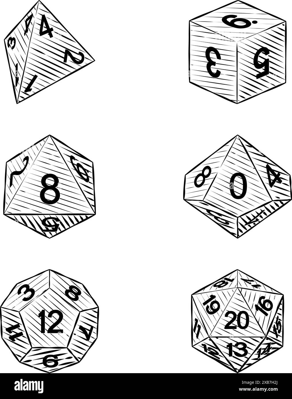 Game Dice Illustration Roleplaying Board Game Set Stock Vector Image And Art Alamy