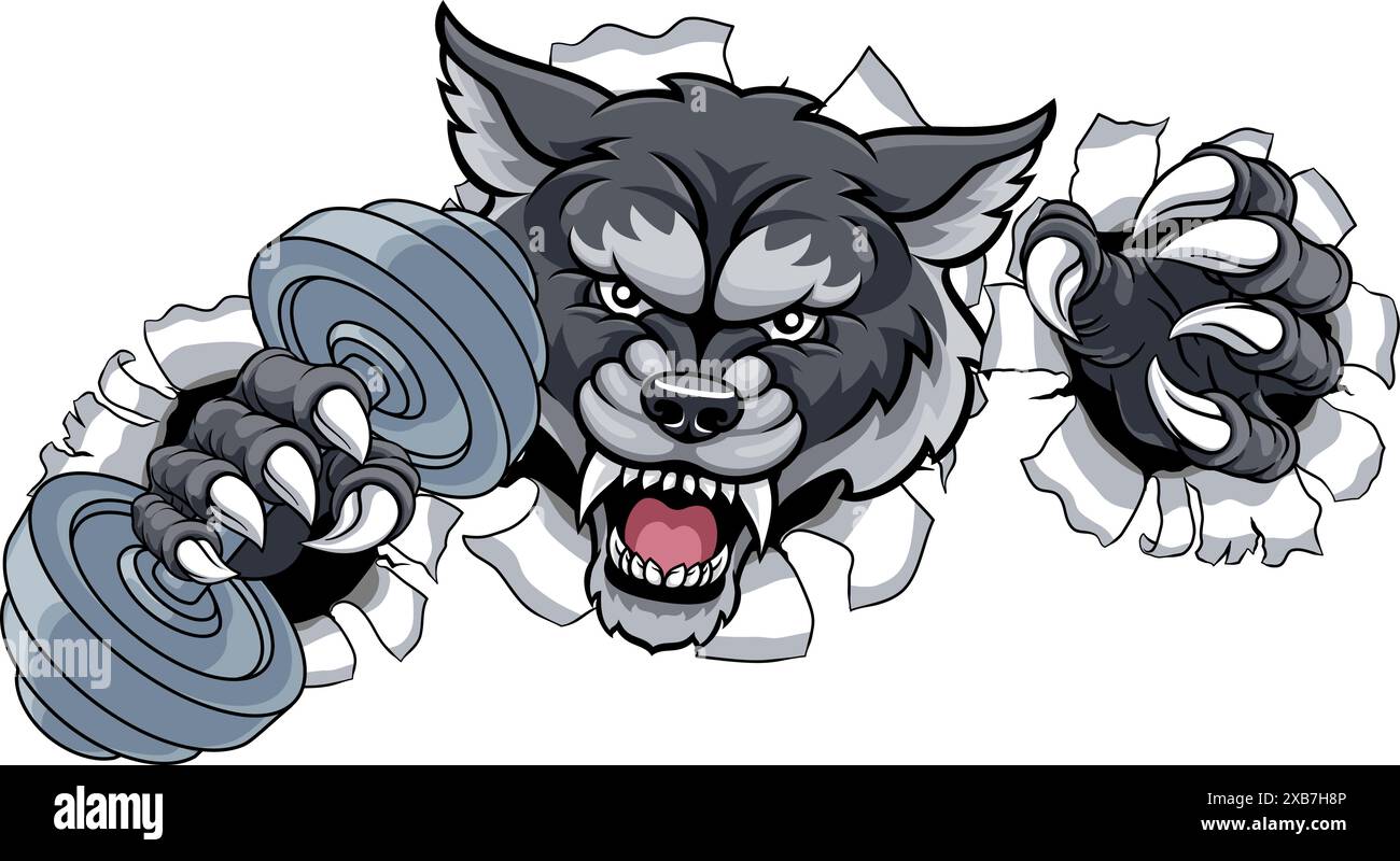 Wolf vector cartoon snarling face hi-res stock photography and images ...