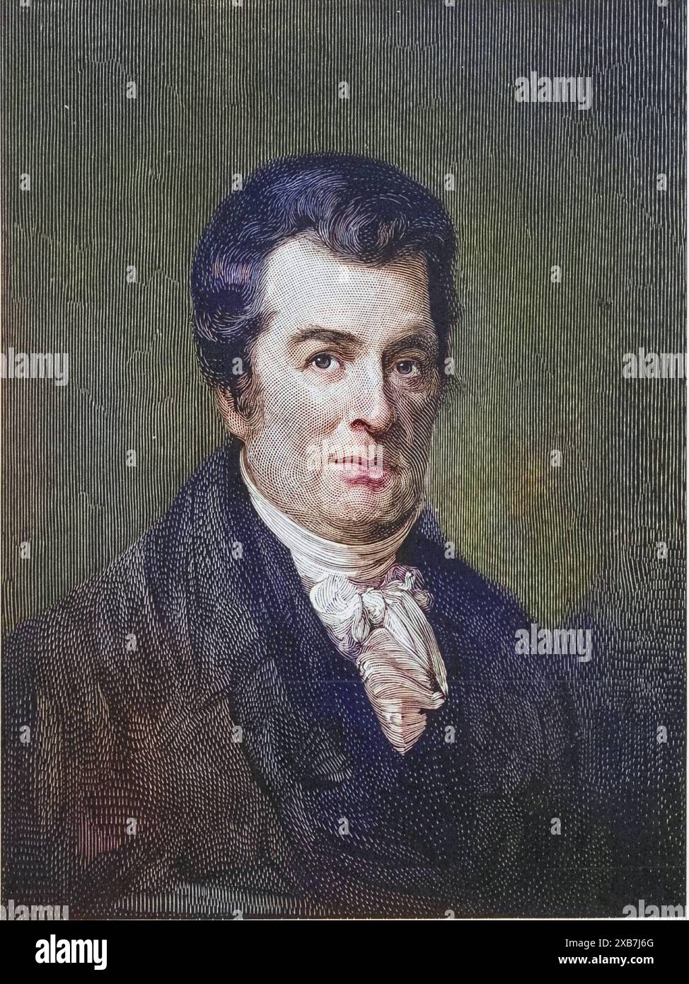 David Hosack 1769-1835, amerikanischer Arzt und Botaniker. Er gründete ...