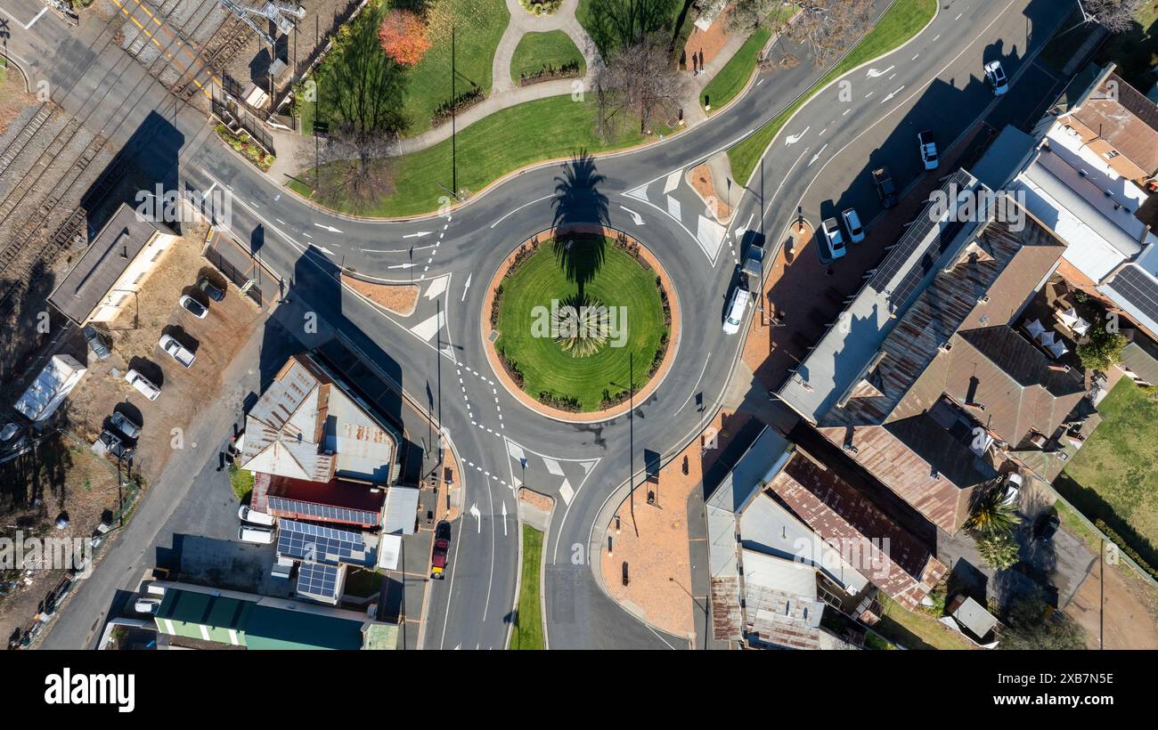 Junee NSW Roundabout Top Down Stock Photo - Alamy