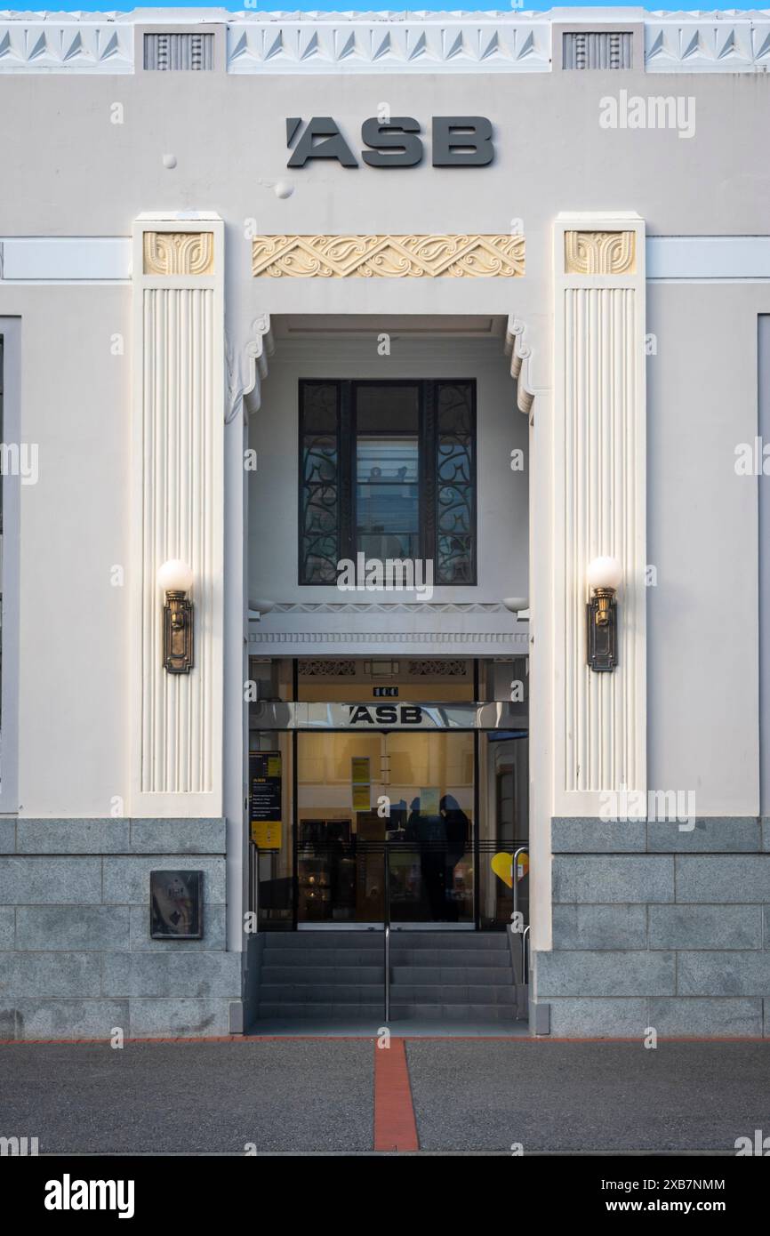Art Deco building, ASB Bank, Napier, Hawkes Bay, North Island, New ...