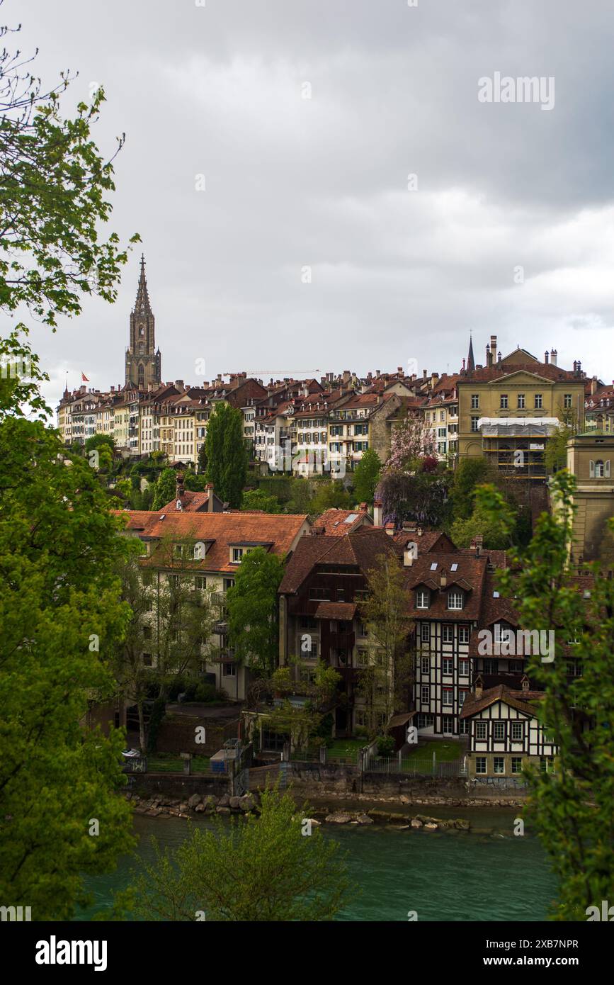 A Scenic city view with historic buildings and cobblestone streets ...