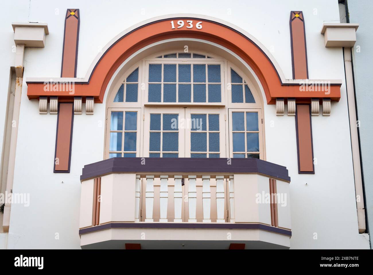 Art Deco building, Napier, Hawkes Bay, North Island, New Zealand Stock ...