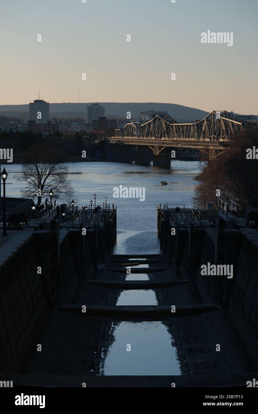 The view of Alexandra Bridge from the Ottawa side. Canada Stock Photo ...