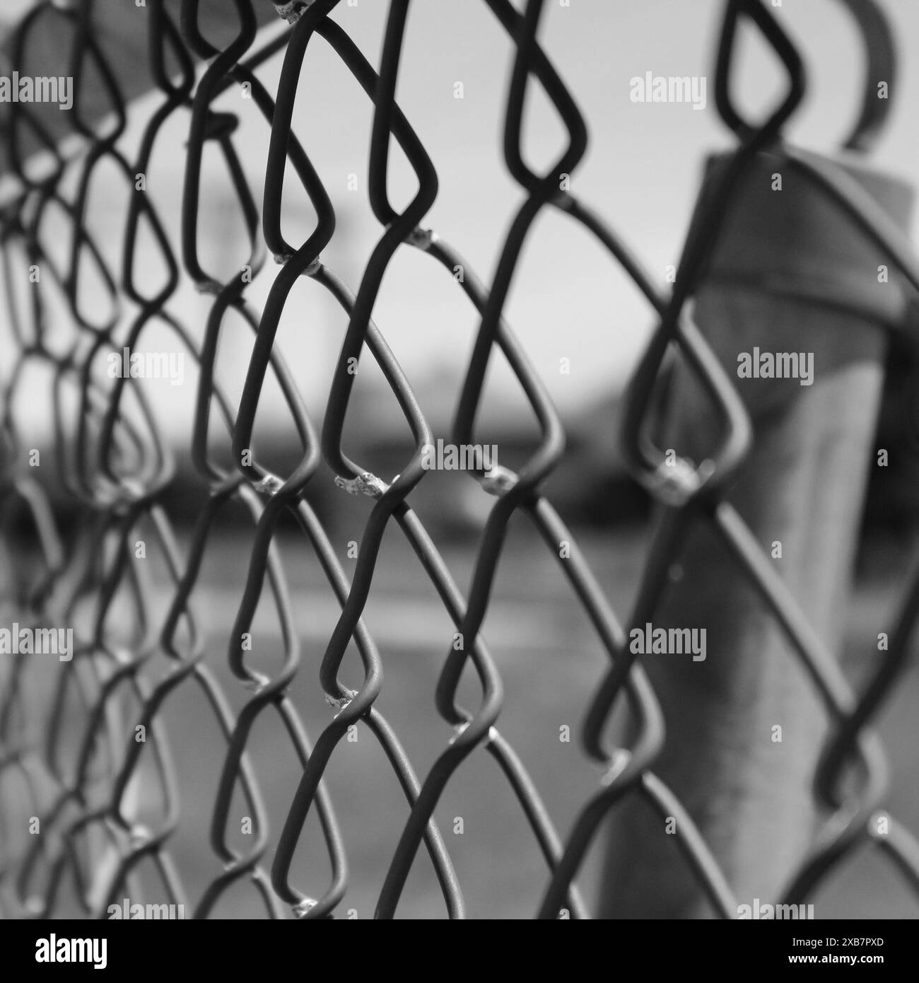 A modern chain link fence enhances the urban scenery with its sleek ...