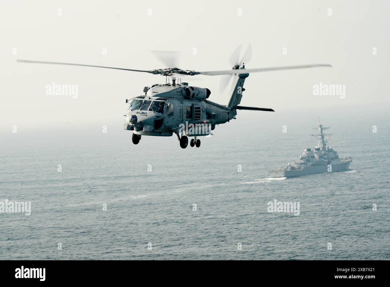 An MH-60R Seahawk attached to Helicopter Maritime Strike Squadron (HSM ...